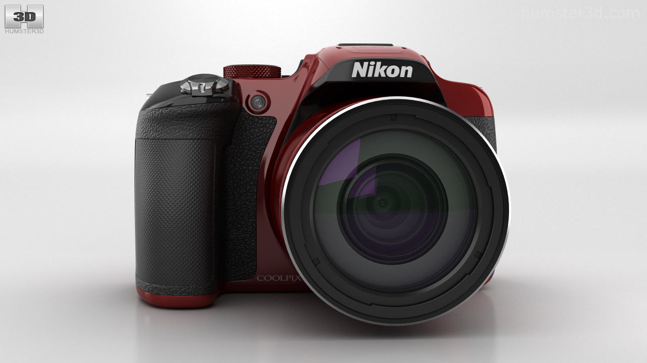 360 view of Nikon Coolpix P610 Red 3D model - 3DModels store