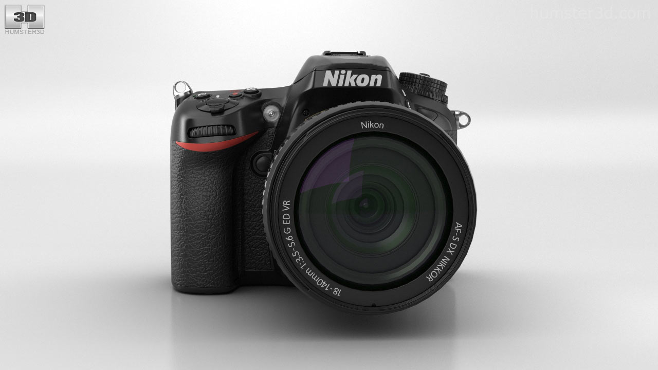 360 view of Nikon D7200 3D model - 3DModels store
