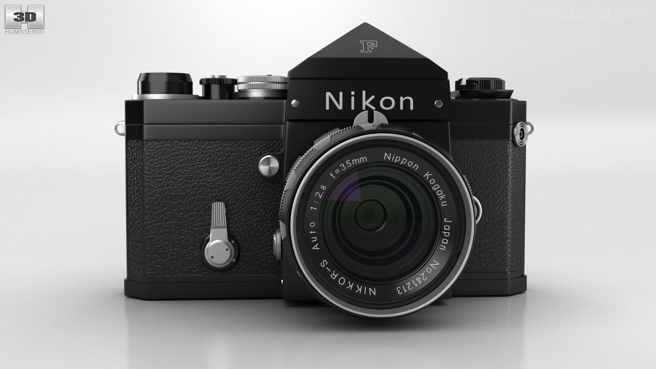 360 view of Nikon F Black 3D model - 3DModels store