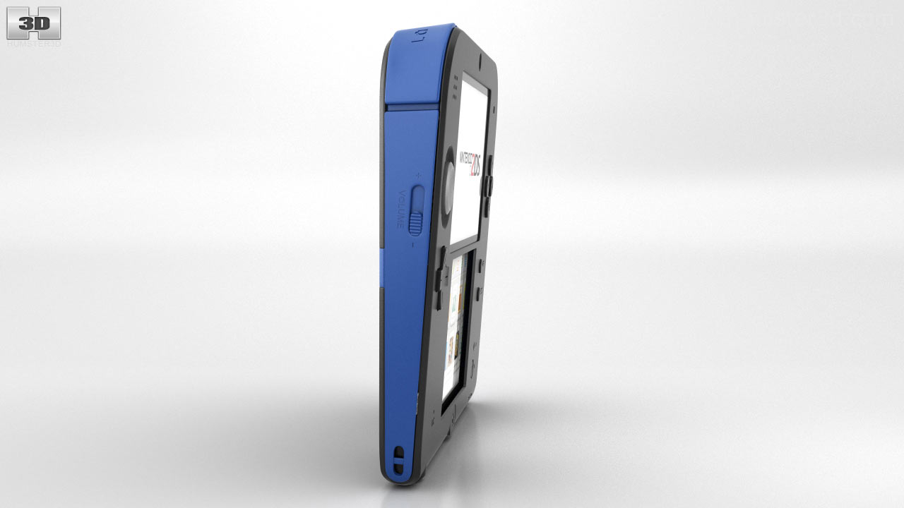 360 view of Nintendo 2DS Black + Blue 3D model - 3DModels store