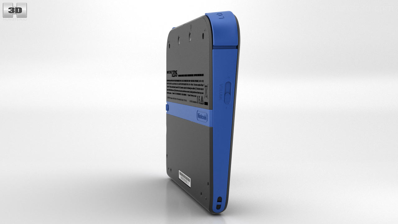 360 view of Nintendo 2DS Black + Blue 3D model - 3DModels store