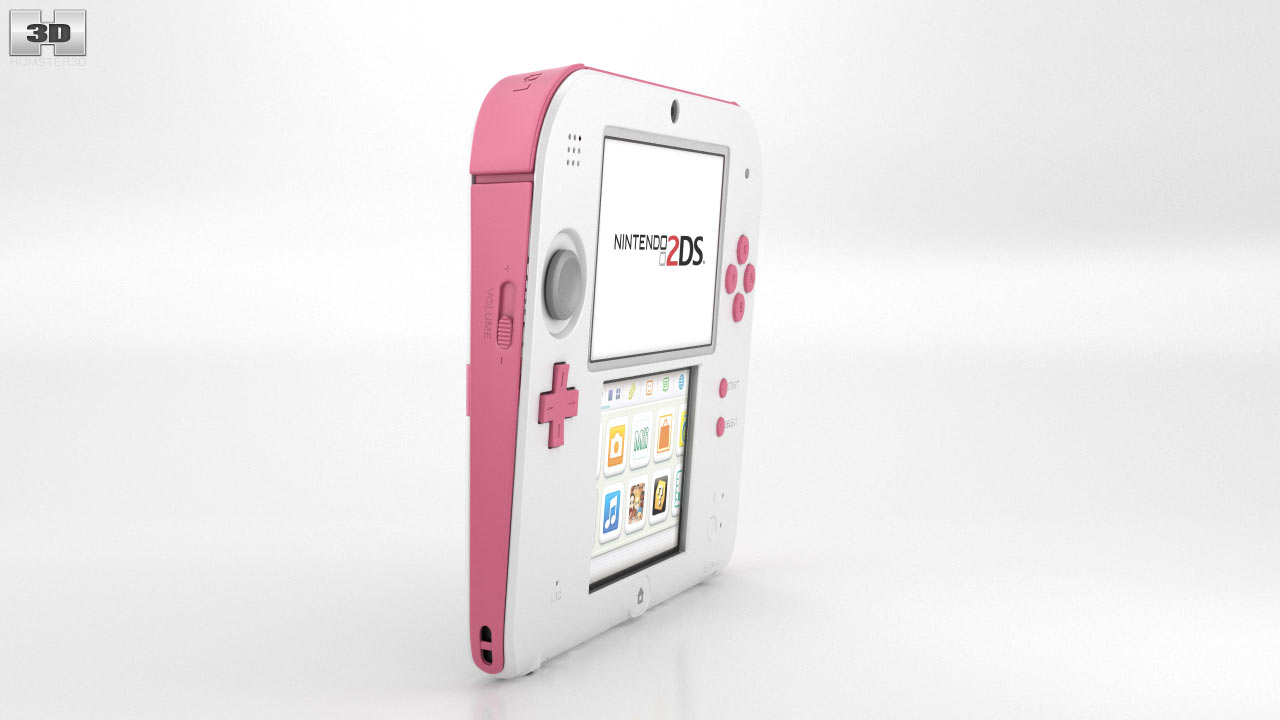 360 view of Nintendo 2DS Peach Pink 3D model - 3DModels store