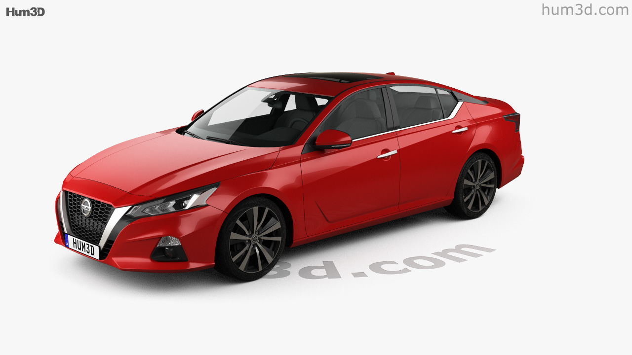 360 view of Nissan Altima Platinum 2021 3D model - 3DModels store
