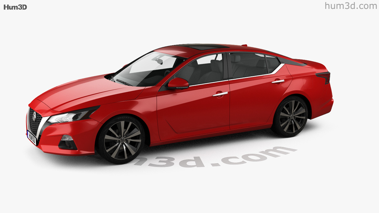 360 view of Nissan Altima Platinum 2021 3D model - 3DModels store