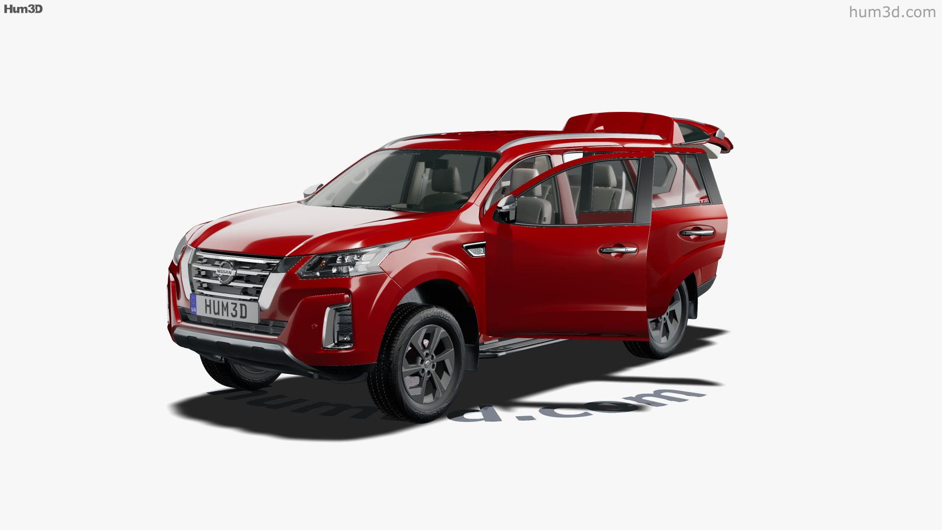 Nissan X-Terra Platinum HQインテリアと 2020 3Dモデルの360ビュー-Hum3Dストア