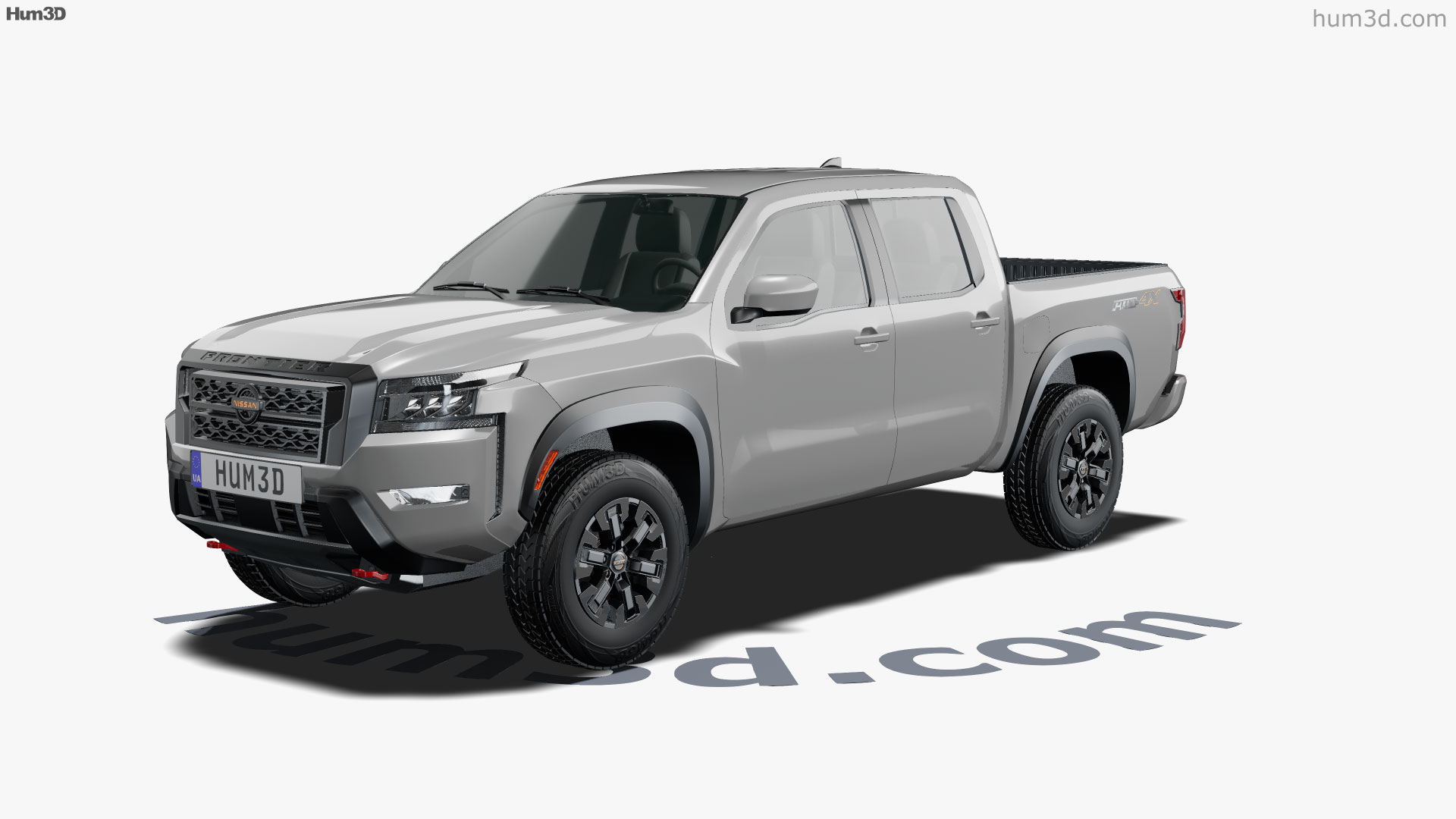 360 view of Nissan Frontier Pro-4X Crew Cab 2024 3D model - 3DModels store