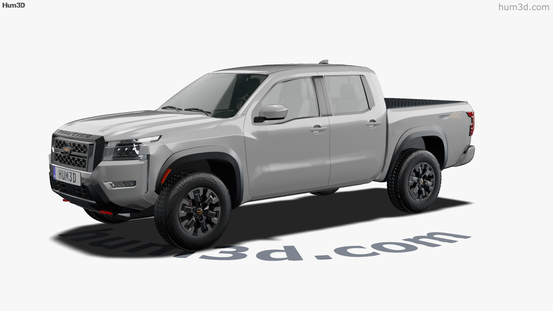 360 view of Nissan Frontier Pro-4X Crew Cab 2024 3D model - 3DModels store