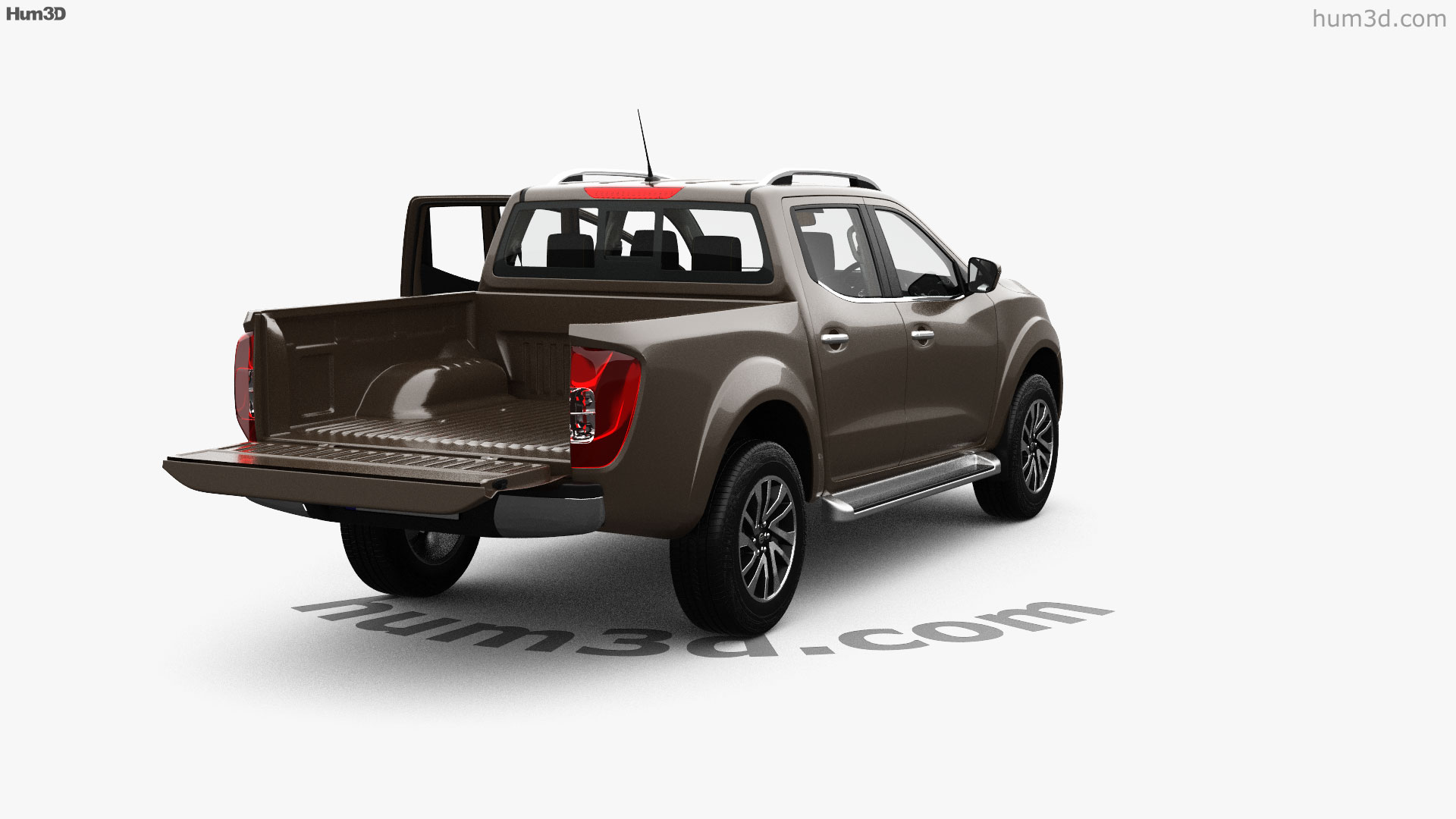 360 view of Nissan Navara Double Cab with HQ interior 2018 3D model ...