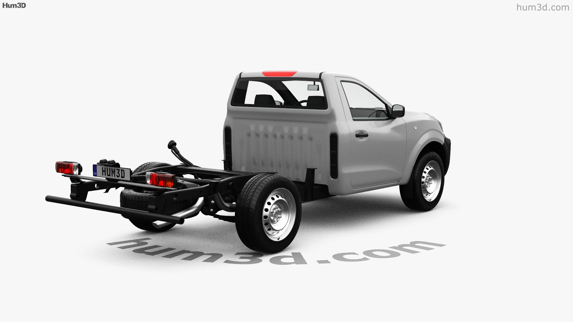 360 view of Nissan NP300 Single Cab Chassis 2024 3D model - 3DModels store