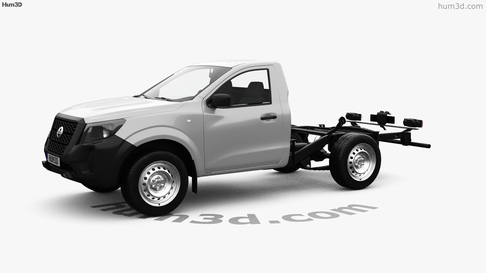 360 view of Nissan NP300 Single Cab Chassis 2024 3D model - 3DModels store