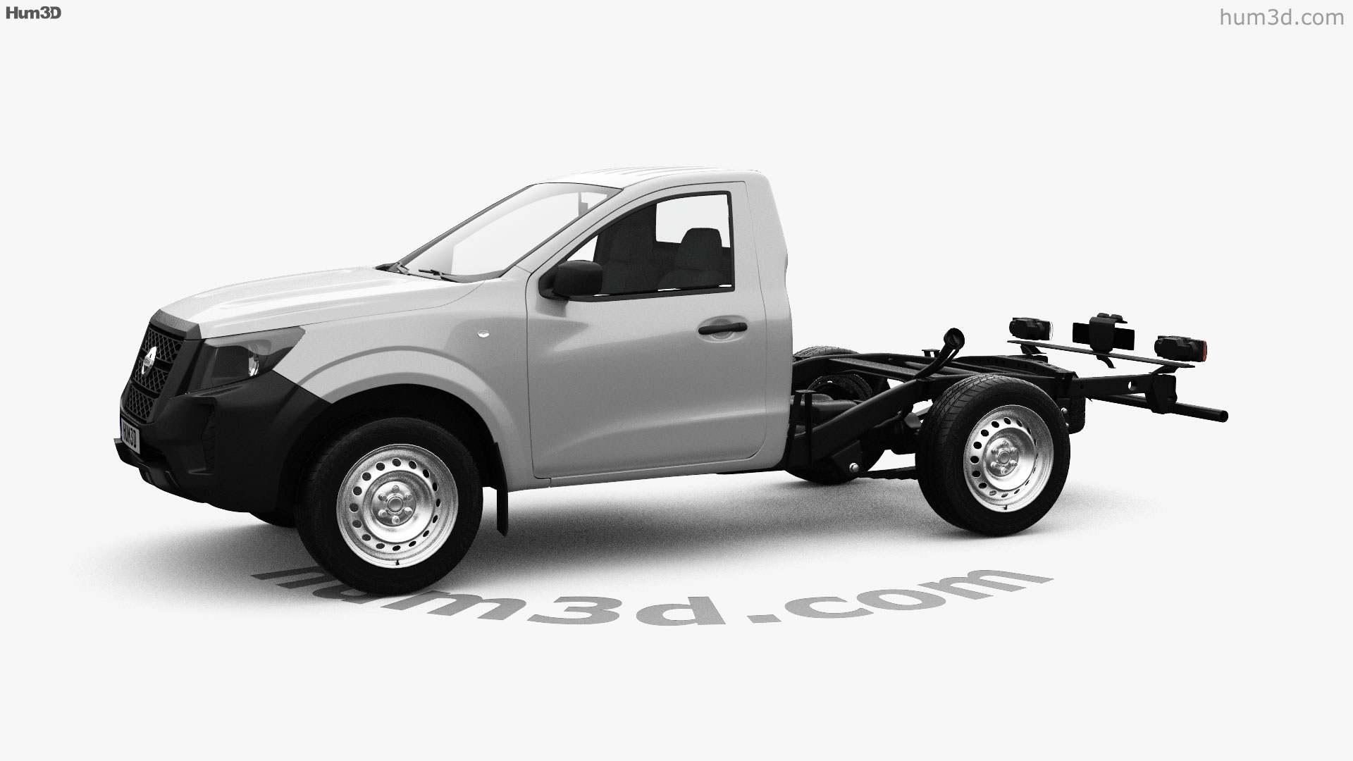 360 view of Nissan NP300 Single Cab Chassis 2024 3D model - 3DModels store