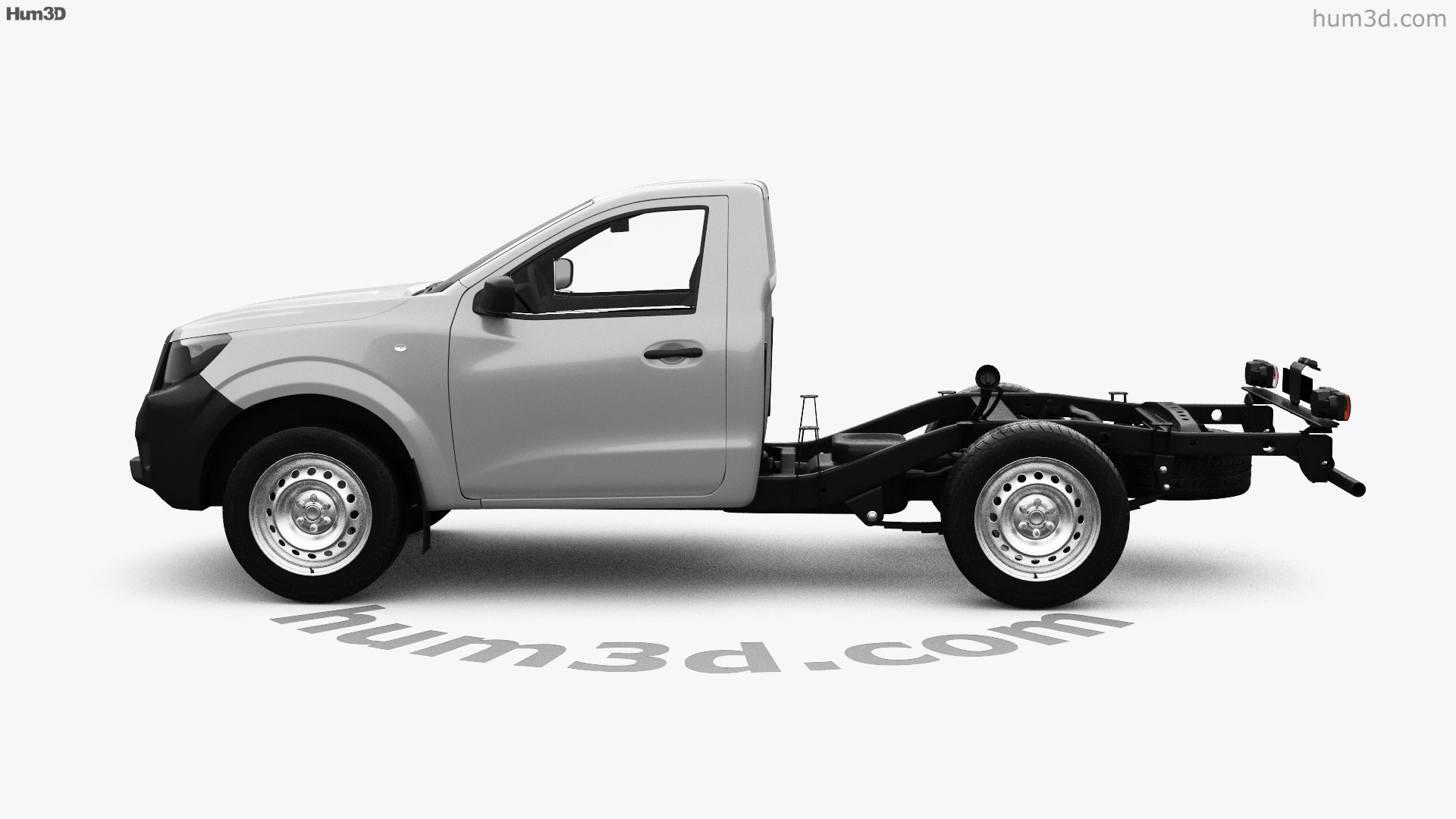 360 view of Nissan NP300 Single Cab Chassis 2024 3D model - 3DModels store