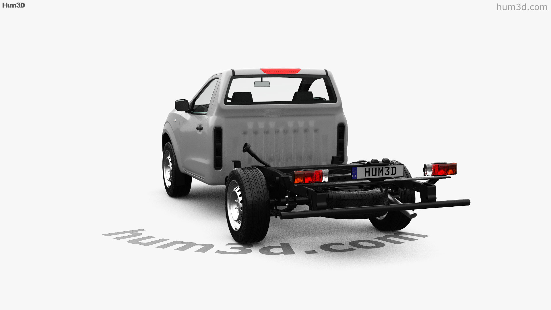 360 view of Nissan NP300 Single Cab Chassis 2024 3D model - 3DModels store