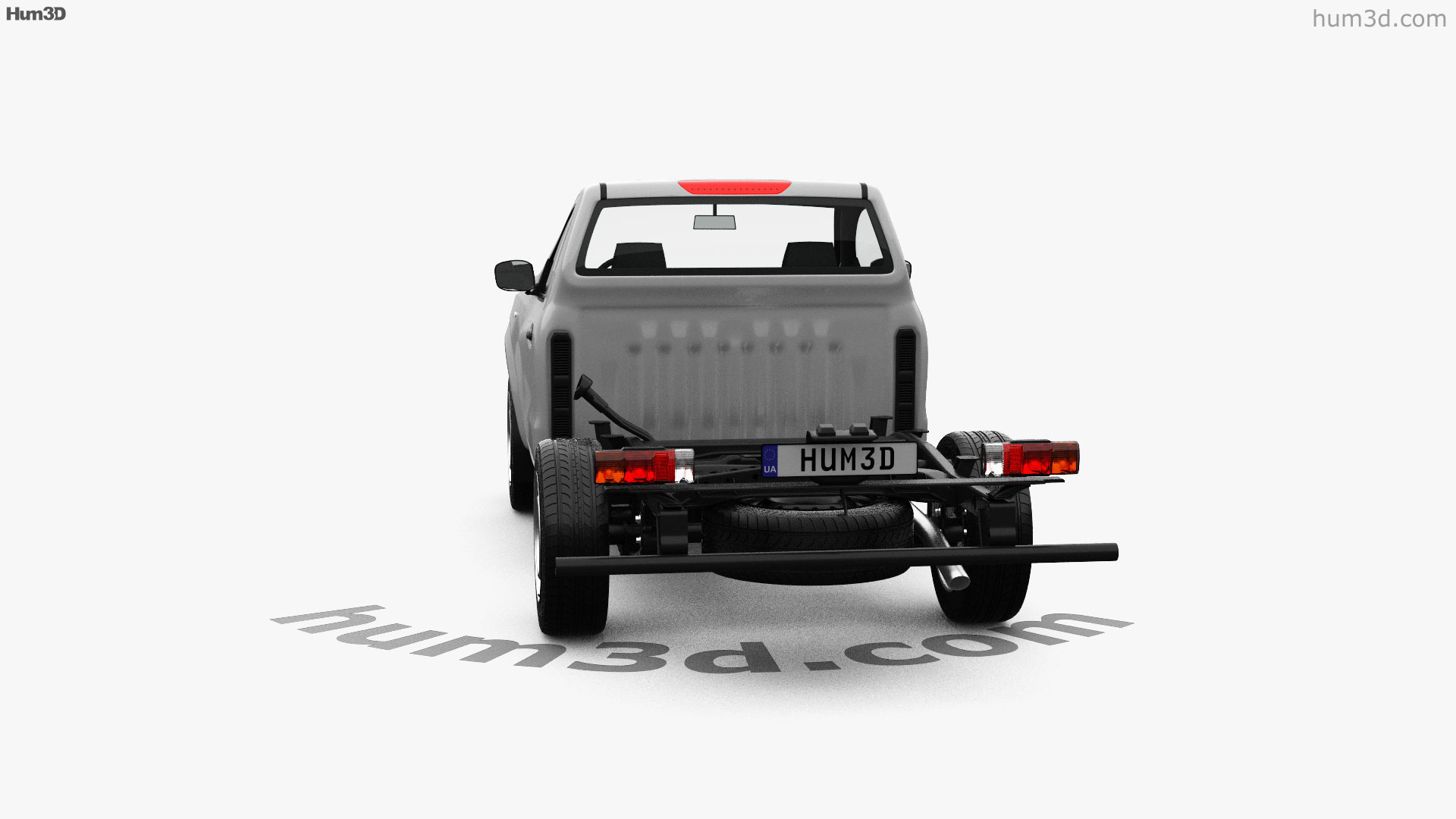 360 view of Nissan NP300 Single Cab Chassis 2024 3D model - 3DModels store