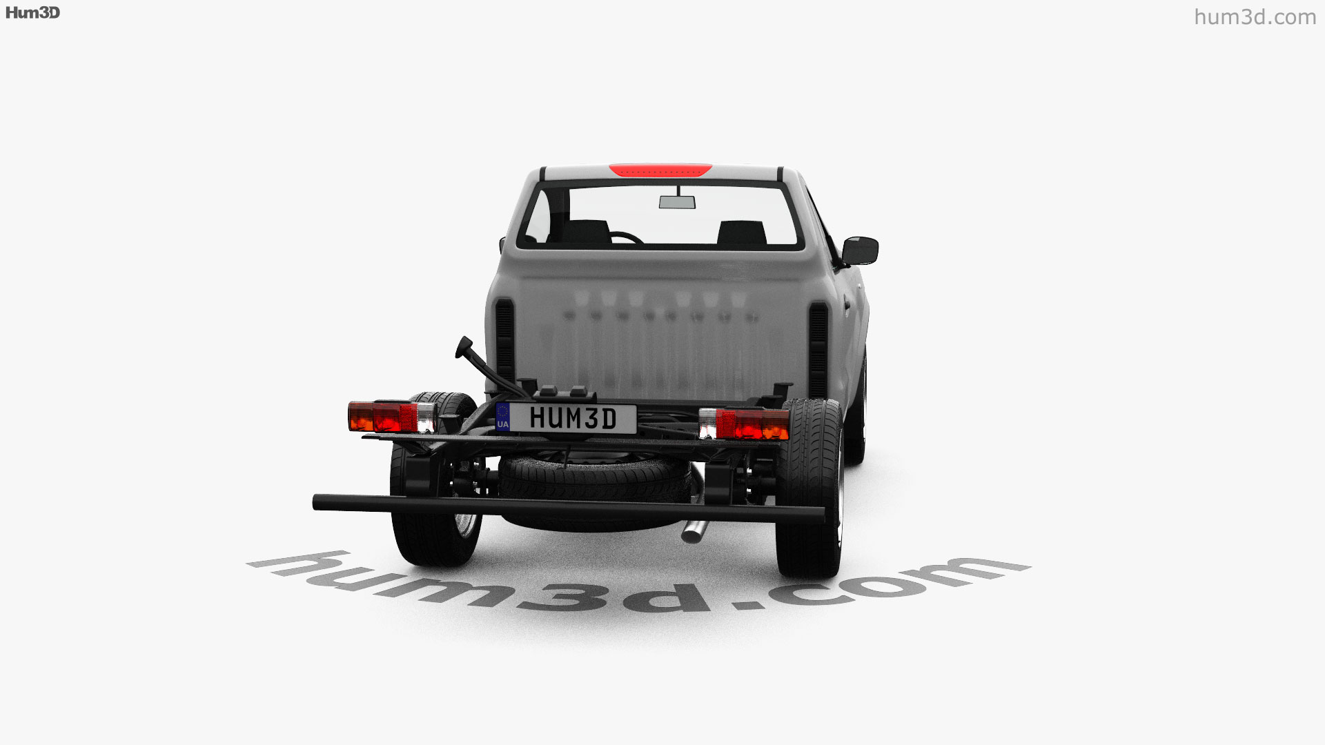 360 view of Nissan NP300 Single Cab Chassis 2024 3D model - 3DModels store