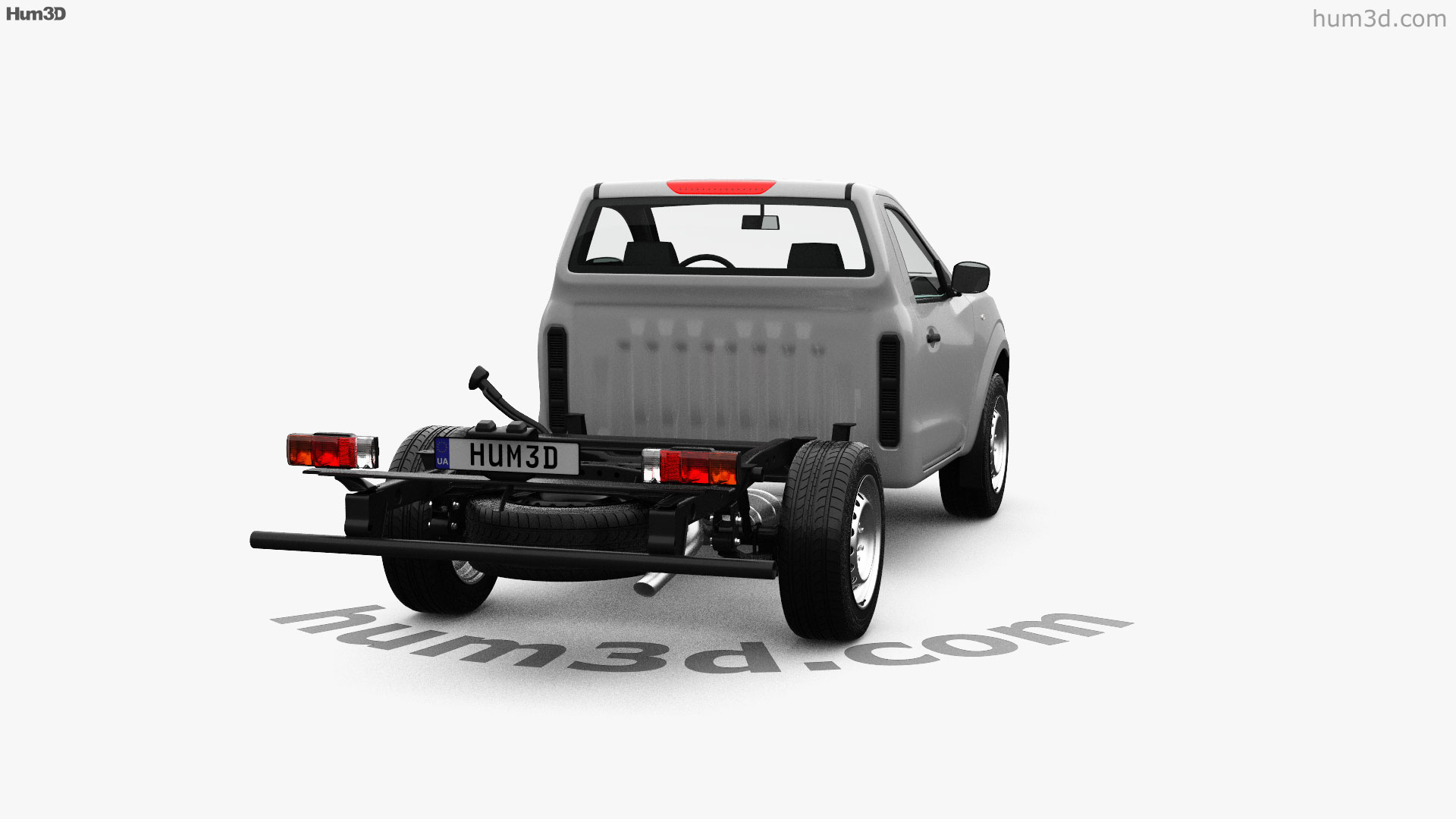 360 view of Nissan NP300 Single Cab Chassis 2024 3D model - 3DModels store
