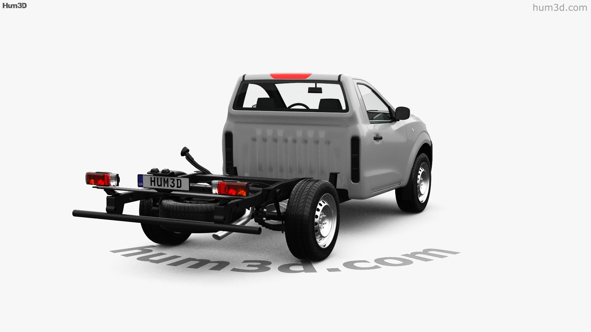 360 view of Nissan NP300 Single Cab Chassis 2024 3D model - 3DModels store