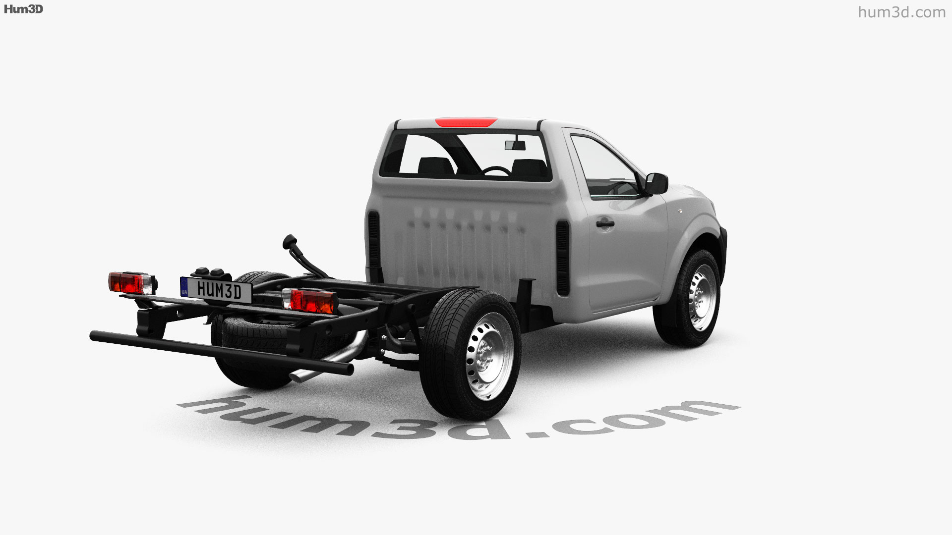 360 view of Nissan NP300 Single Cab Chassis 2024 3D model - 3DModels store