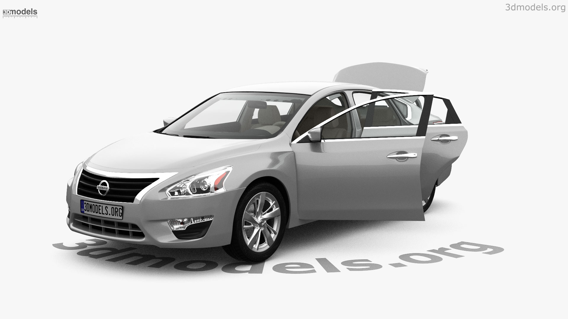 360 view of Nissan Altima with HQ interior 2016 3D model - 3DModels store