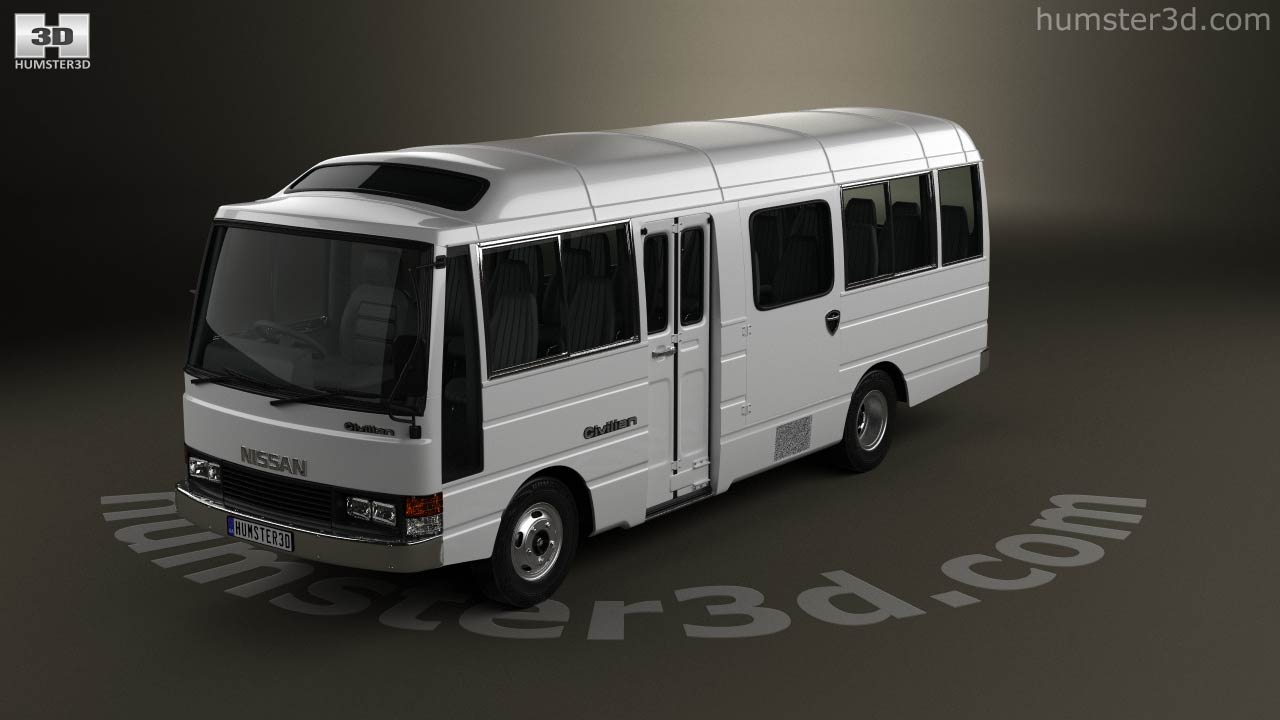 360 view of Nissan Civilian SWB bus 1982 3D model - 3DModels store