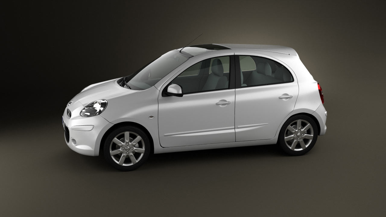 360 view of Nissan Micra (March) 2011 3D model - 3DModels store