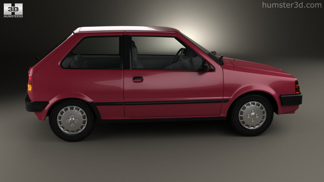 360 view of Nissan Micra 3-door 1982 3D model - 3DModels store