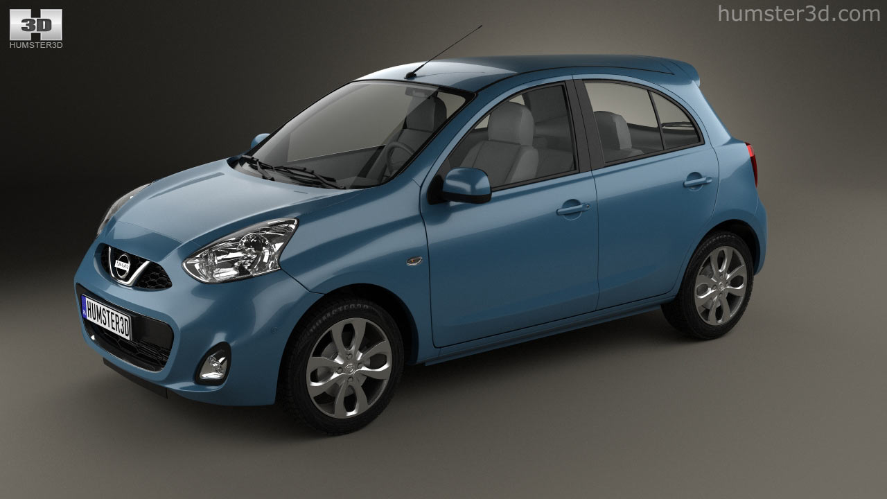 360 view of Nissan Micra 2016 3D model - 3DModels store