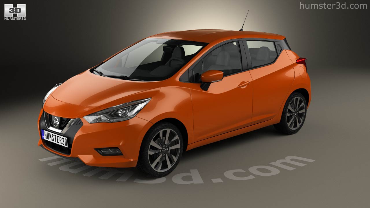 360 view of Nissan Micra 2019 3D model - 3DModels store