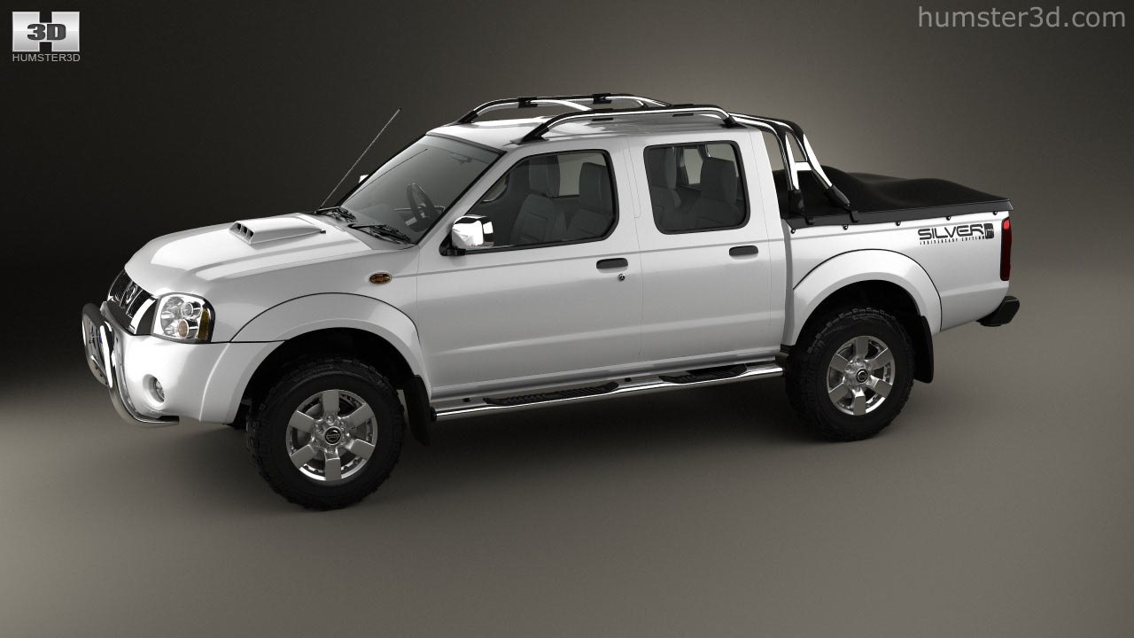 360 view of Nissan Navara (NP300) Double Cab Hardbody Silver 2016 3D ...