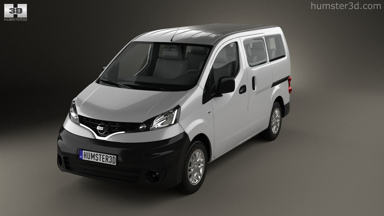 360 view of Nissan NV200 combi 2014 3D model - 3DModels store