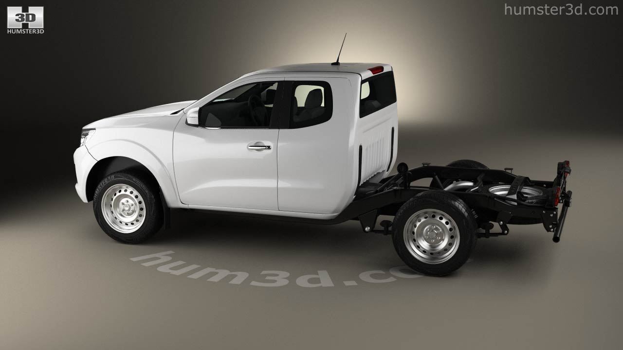 360 view of Nissan Navara King Cab Chassis 2018 3D model - 3DModels store