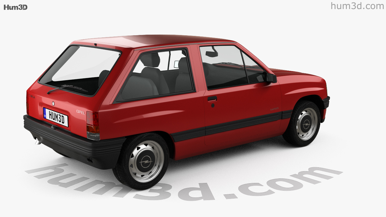 360 view of Opel Corsa 3-door 1993 3D model - 3DModels store