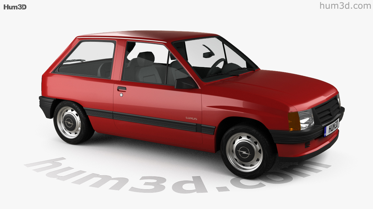 360 view of Opel Corsa 3-door 1993 3D model - 3DModels store