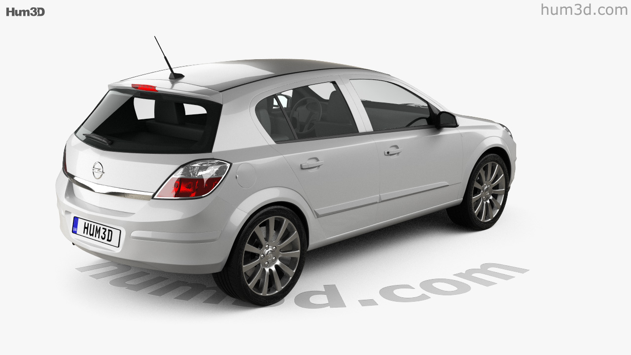 360 view of Opel Astra hatchback 2010 3D model - 3DModels store