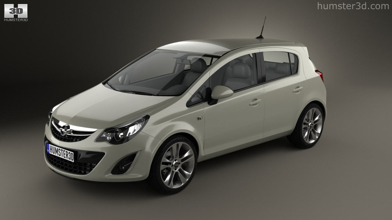 360 view of Opel Corsa D 5-door 2011 3D model - 3DModels store