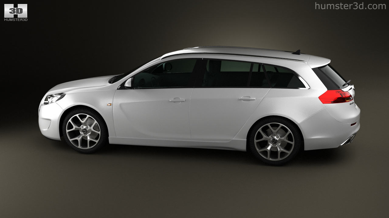 360 view of Opel Insignia OPC Sports Tourer 2012 3D model - 3DModels store