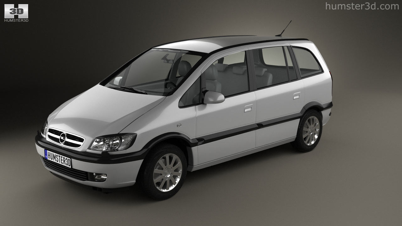 360 view of Opel Zafira (A) 2005 3D model - 3DModels store