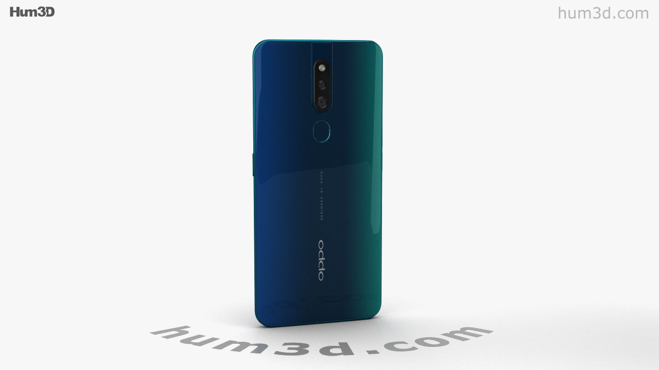 360 view of Oppo F11 Pro Aurora Green 3D model - 3DModels store