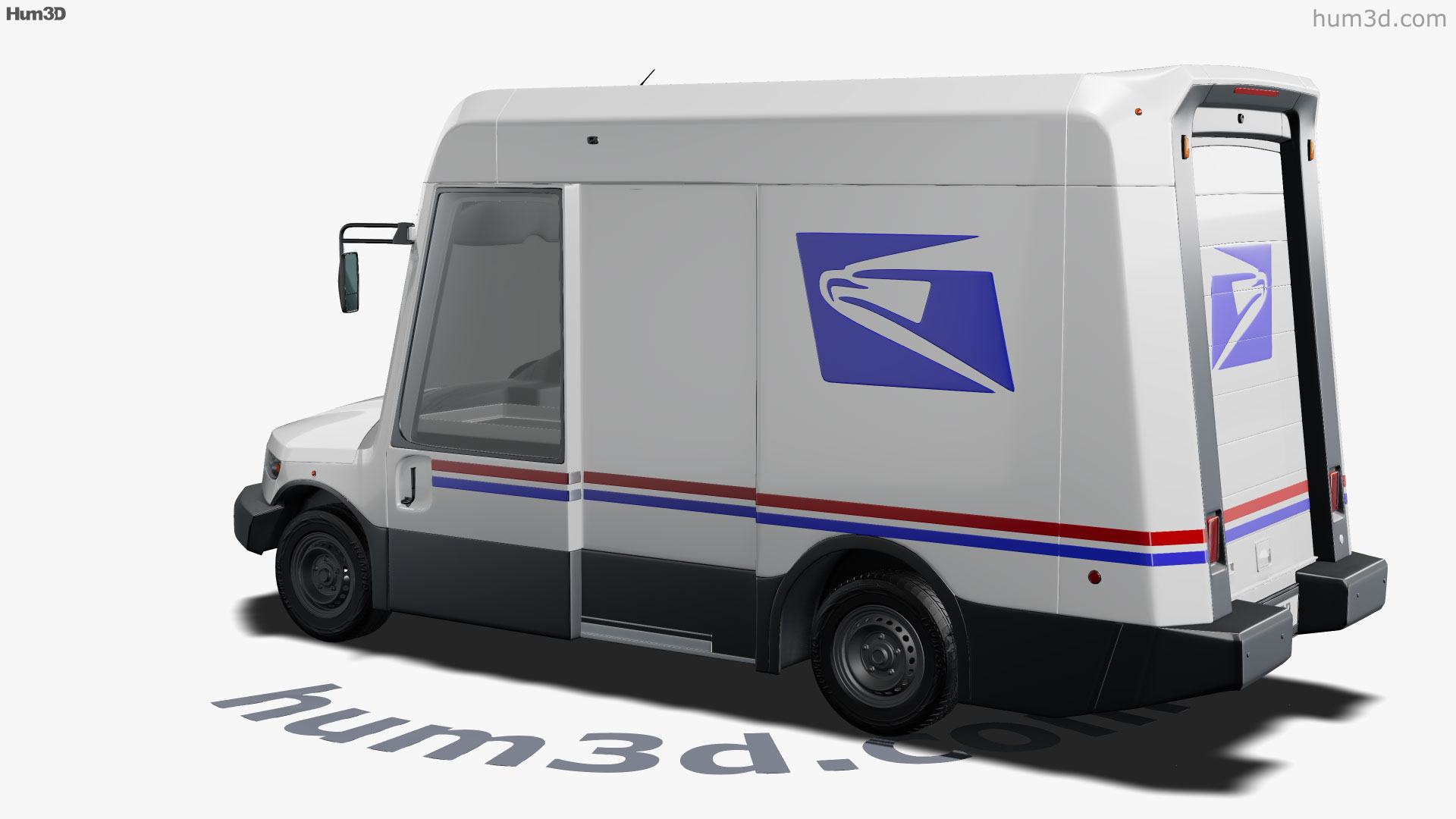 360 view of Oshkosh NGDV USPS Van 2024 3D model - 3DModels store
