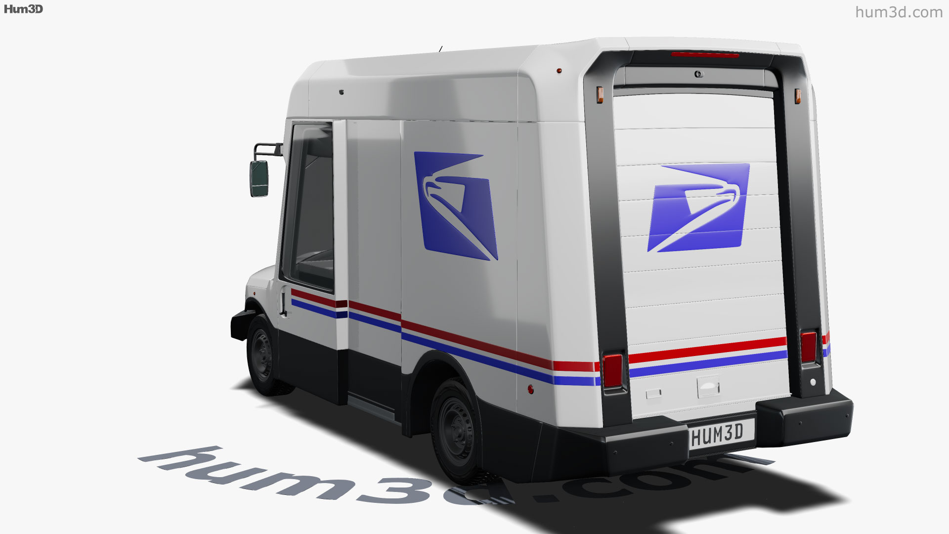 360 view of Oshkosh NGDV USPS Van 2024 3D model - 3DModels store