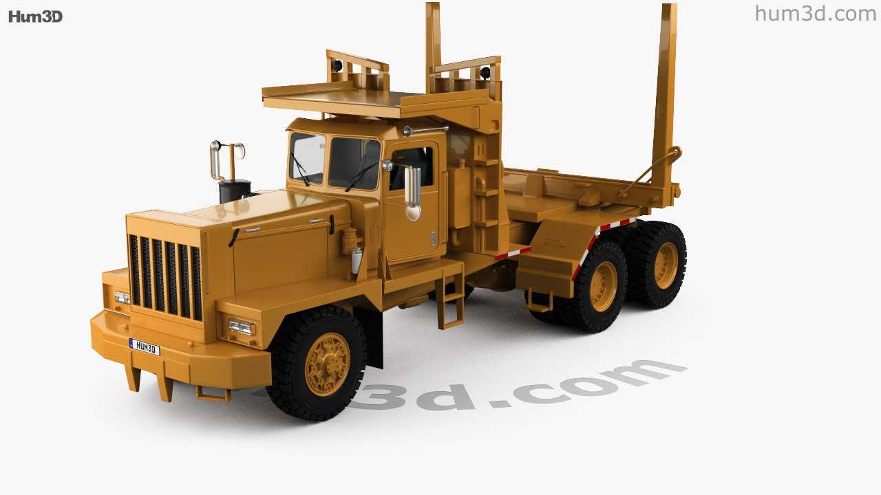 360 view of Pacific P-16 Log Truck 1978 3D model - 3DModels store