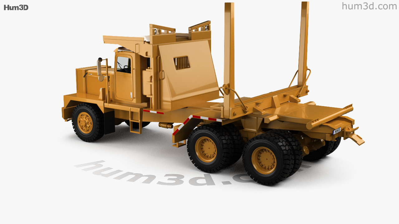 360 view of Pacific P-16 Log Truck 1978 3D model - 3DModels store
