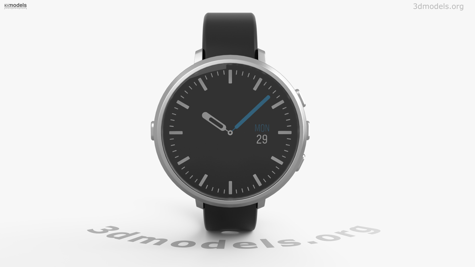 360 view of Pebble Round 2 Smartwatch 3D model - 3DModels store