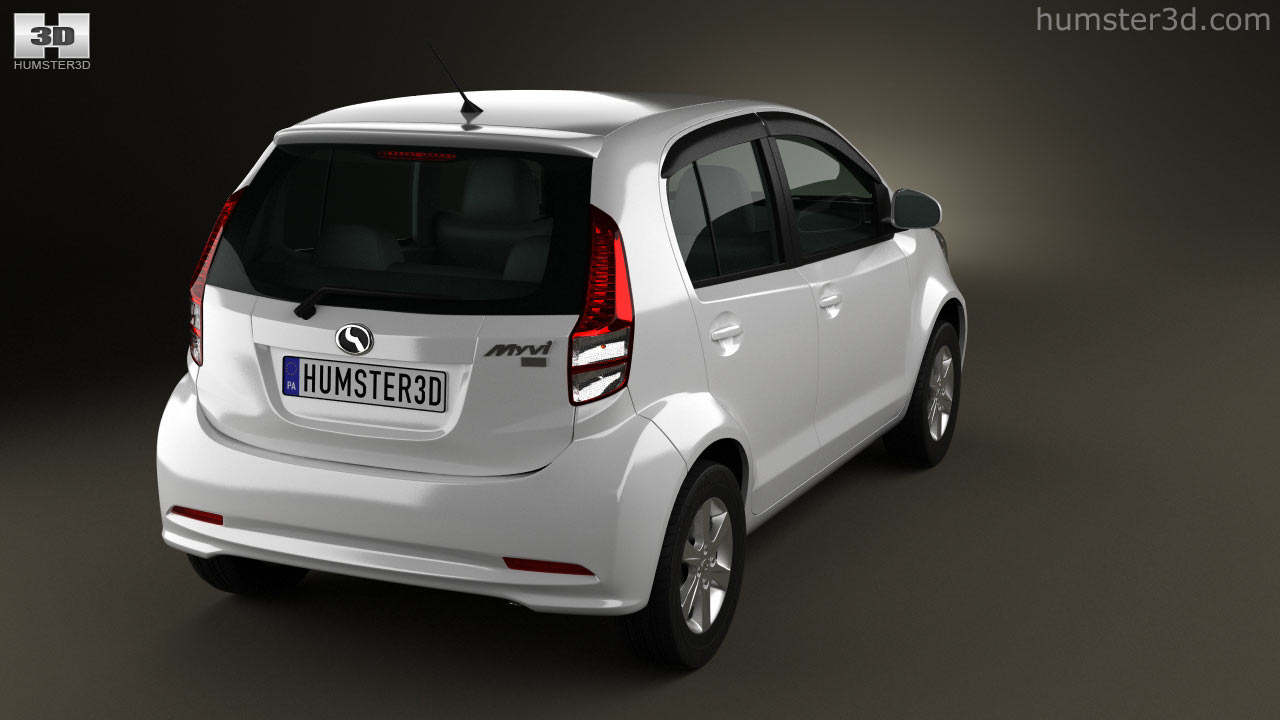 360 view of Perodua MyVi 2014 3D model - 3DModels store
