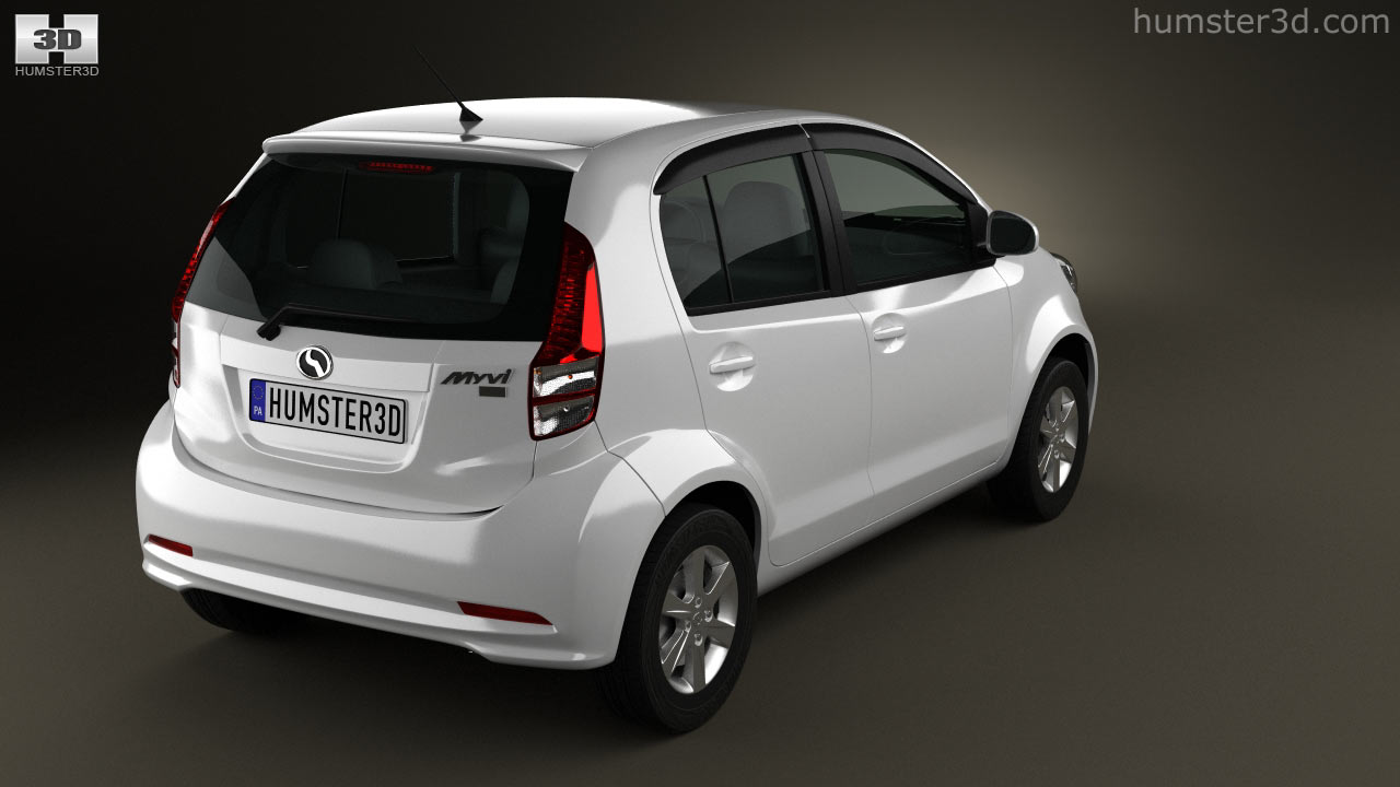 360 view of Perodua MyVi 2014 3D model - 3DModels store