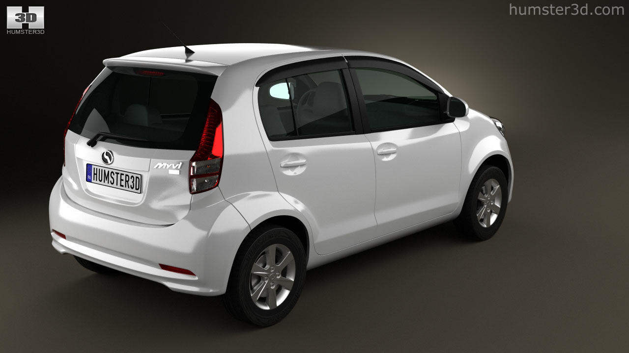 360 view of Perodua MyVi 2014 3D model - 3DModels store