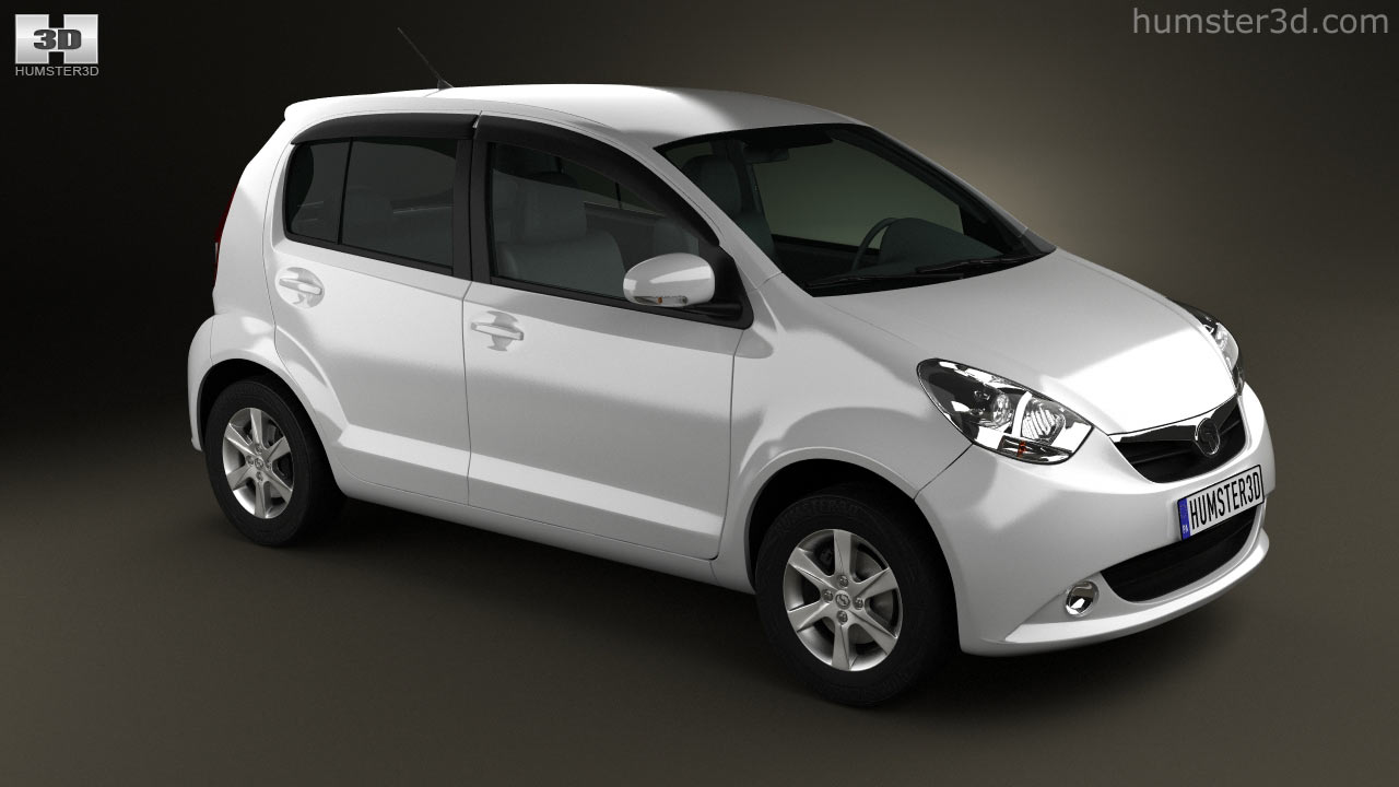 360 view of Perodua MyVi 2014 3D model - 3DModels store