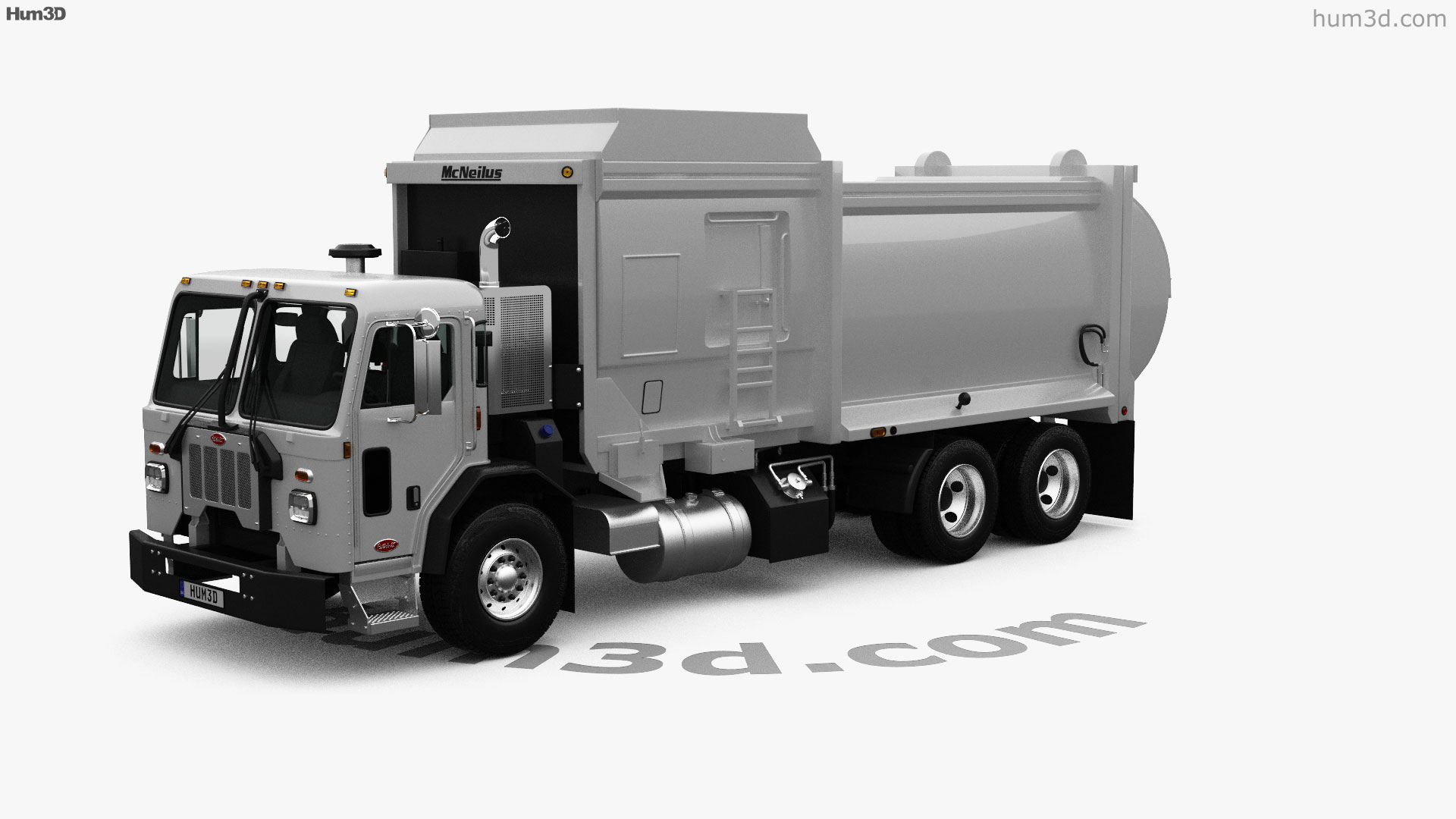 360 view of Peterbilt 520 Garbage Truck McNeilus 2019 3D model ...
