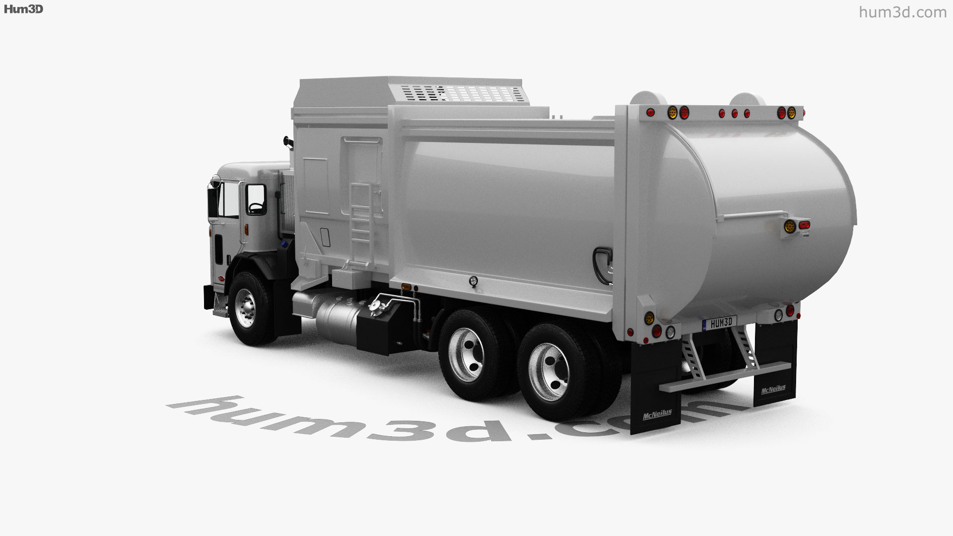 360 view of Peterbilt 520 Garbage Truck McNeilus 2019 3D model ...