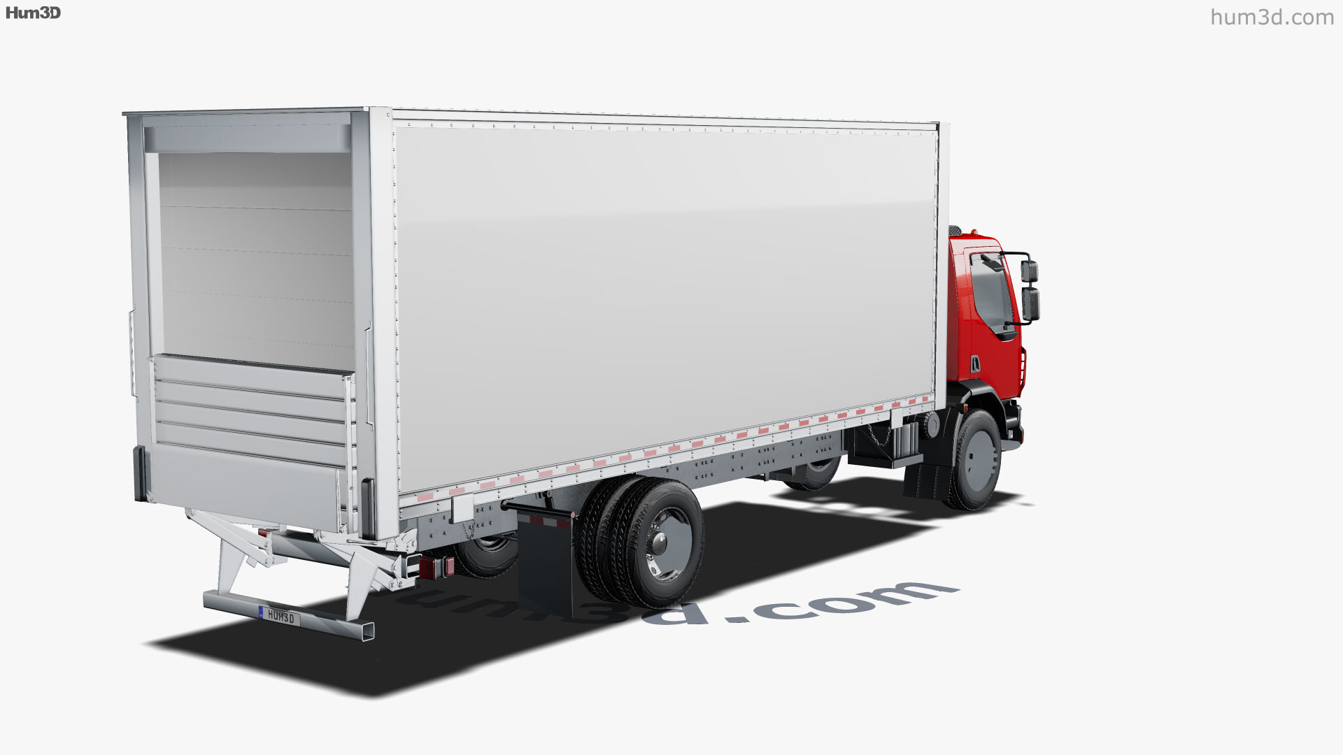 360 view of Peterbilt 220 Box Truck 2018 3D model - 3DModels store